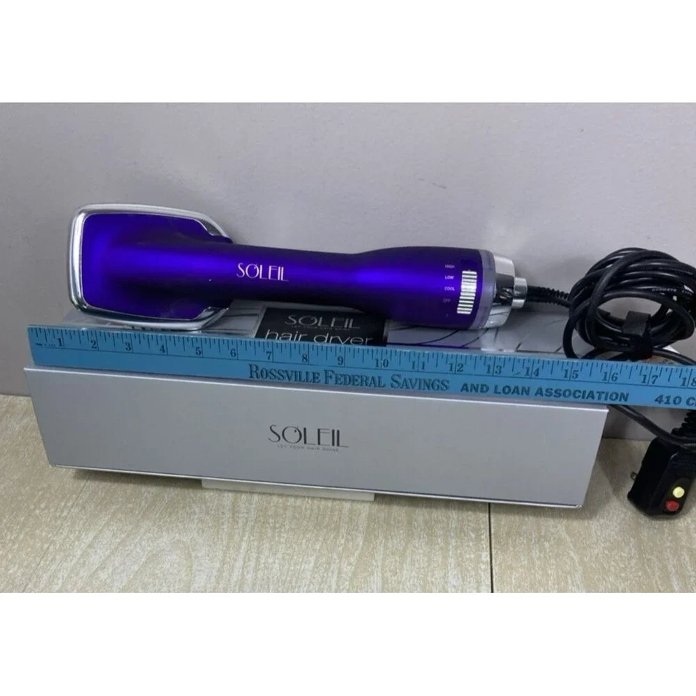 Hair | Soleil Hair Dryer Brush Ys6656b Purple 110w Drying Straightening ...
